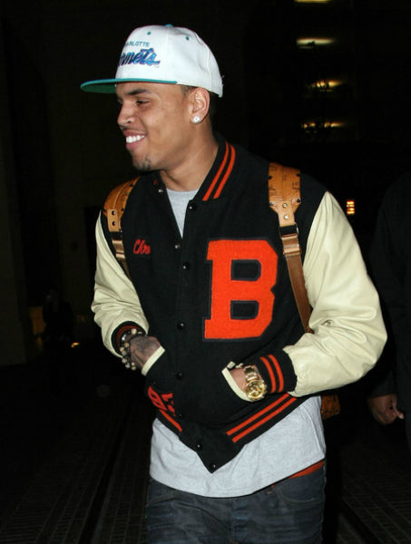 Chris Brown Men's Varsity Jackets Letterman Jacket for High School Let – MJcostume