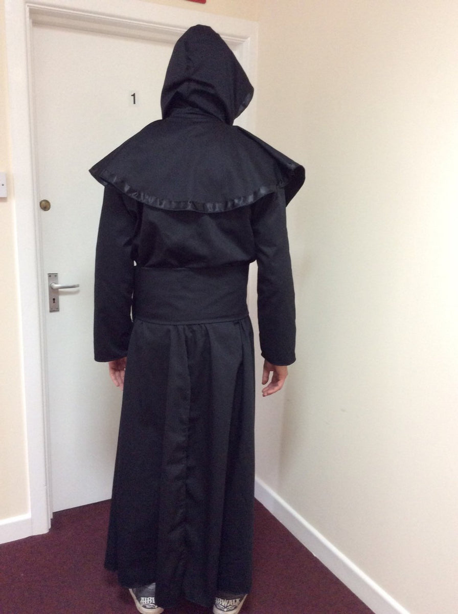 Black Cotton Drill Ghost Nameless Ghoul Infestissumam Robe Coat Cospla ...