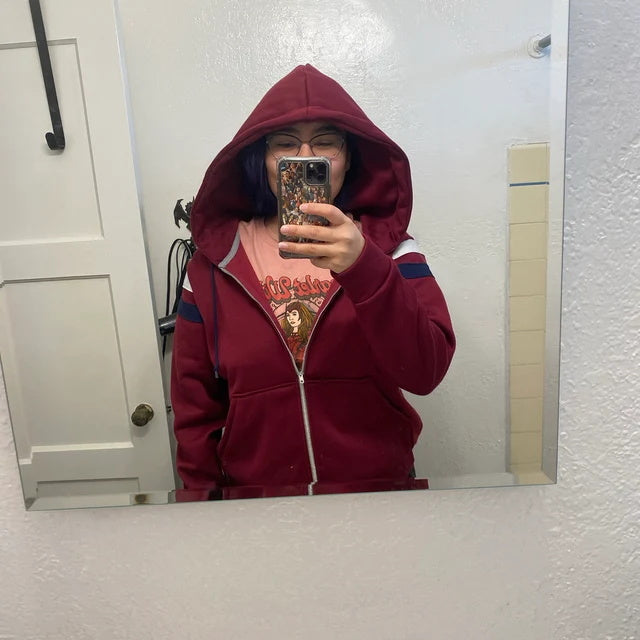 Wanda Vision Scarlet Witch Hoodie Cosplay Costume Zip Up Jacke – MJcostume