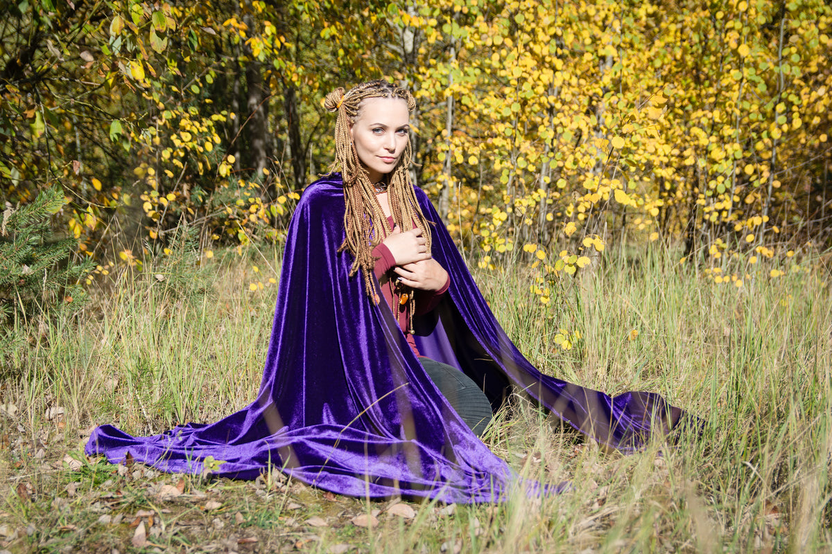 Hooded Cloak Fantasy Cloak Hooded Cape Red Riding Hood Medieval Cloak ...