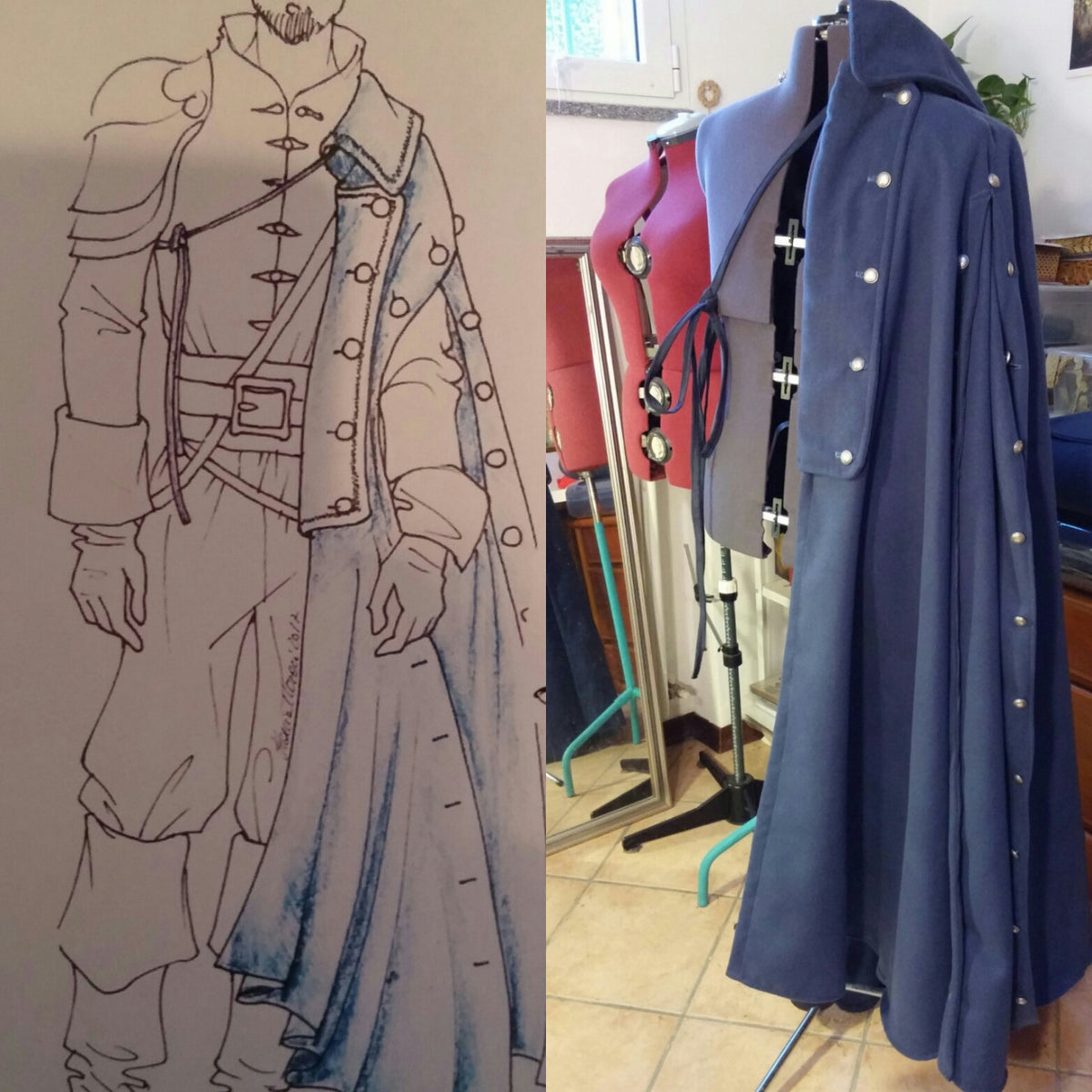 MADE TO ORDER Musketeers cloak replica, Athos, Portos, Aramis, D'Artag ...