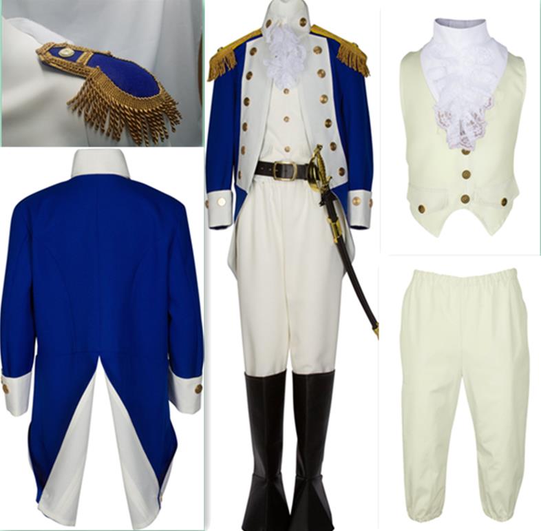 Alexander Hamilton Costume Cosply Outfit Revolutionary War Uniform ...