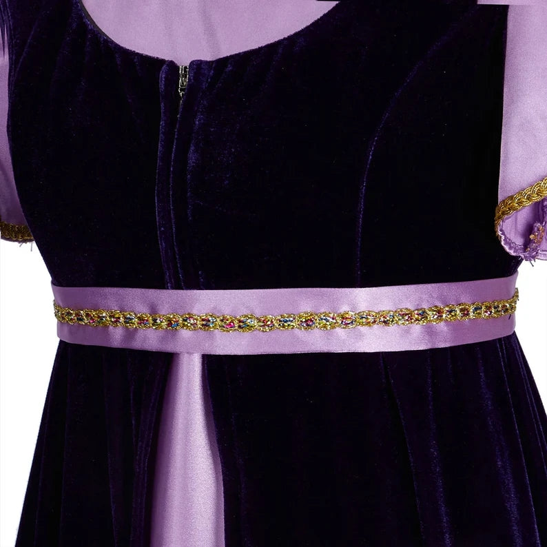 Bridgerton Dress Bridgerton Kate Sharma Regency Dress Purple Dress ...